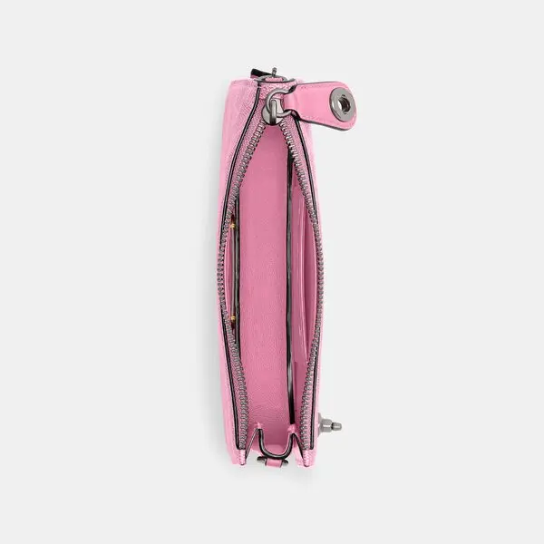 Coach Penn Shoulder Bag In Signature Canvas - Silver/Vivid Pink